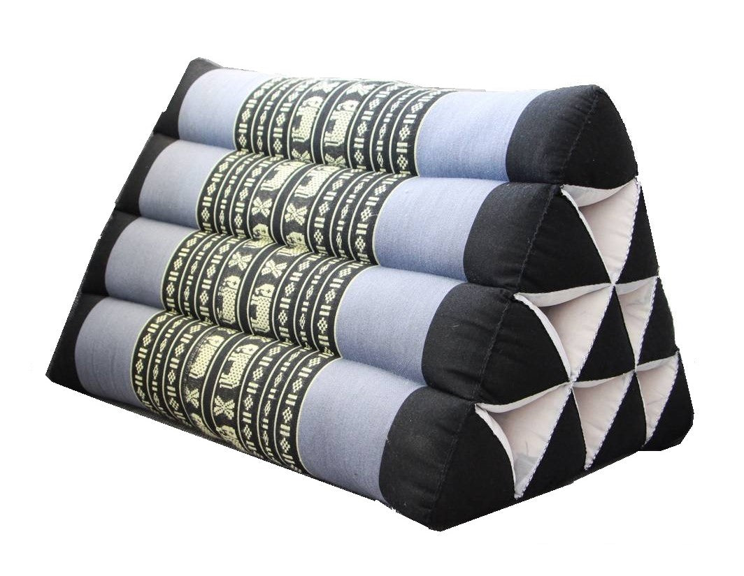 Thai Triangle Free Standing Cushion - Blue Elephant – Boho Road Trip