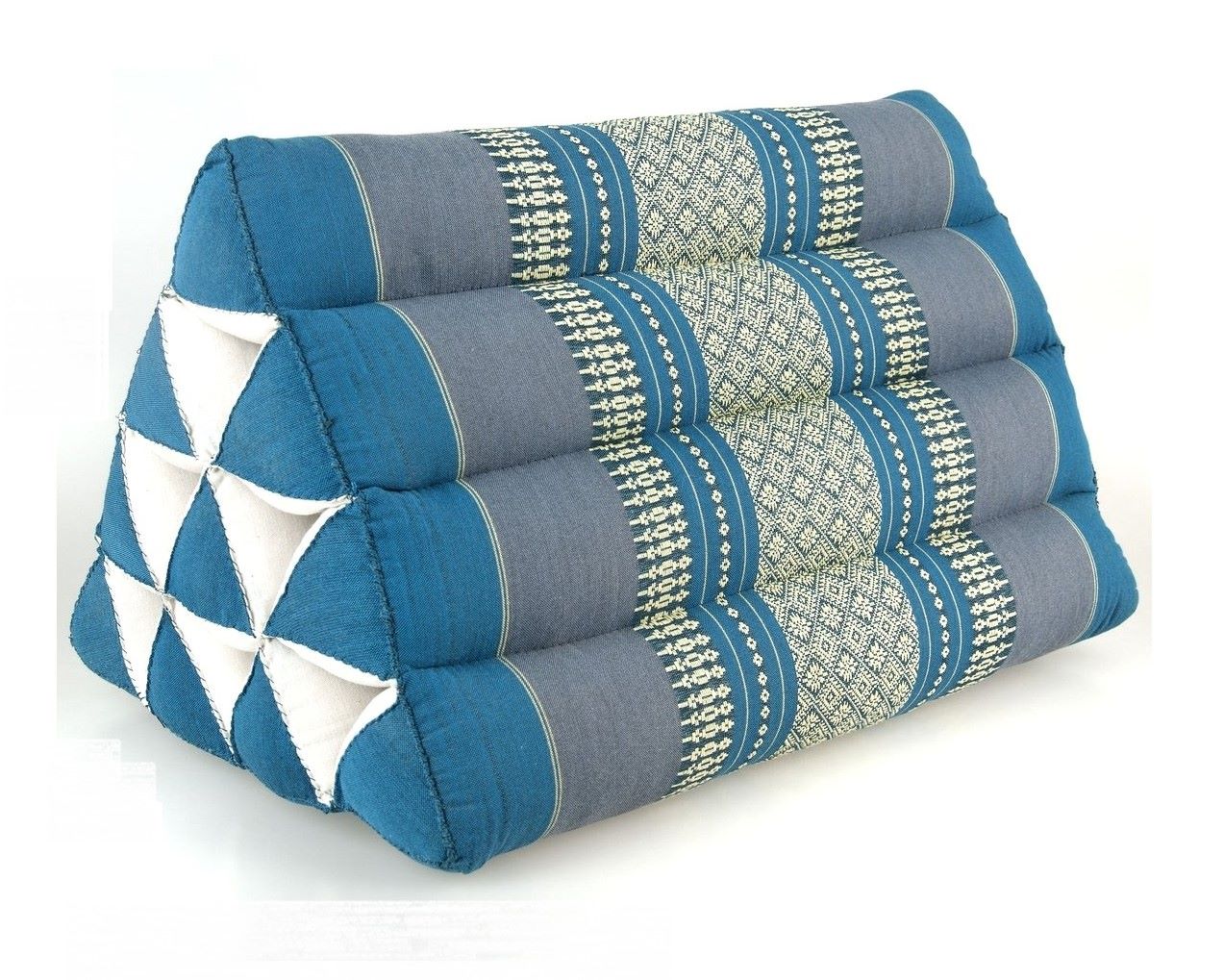 Thai Triangle Free Standing Cushion - Blue – Boho Road Trip