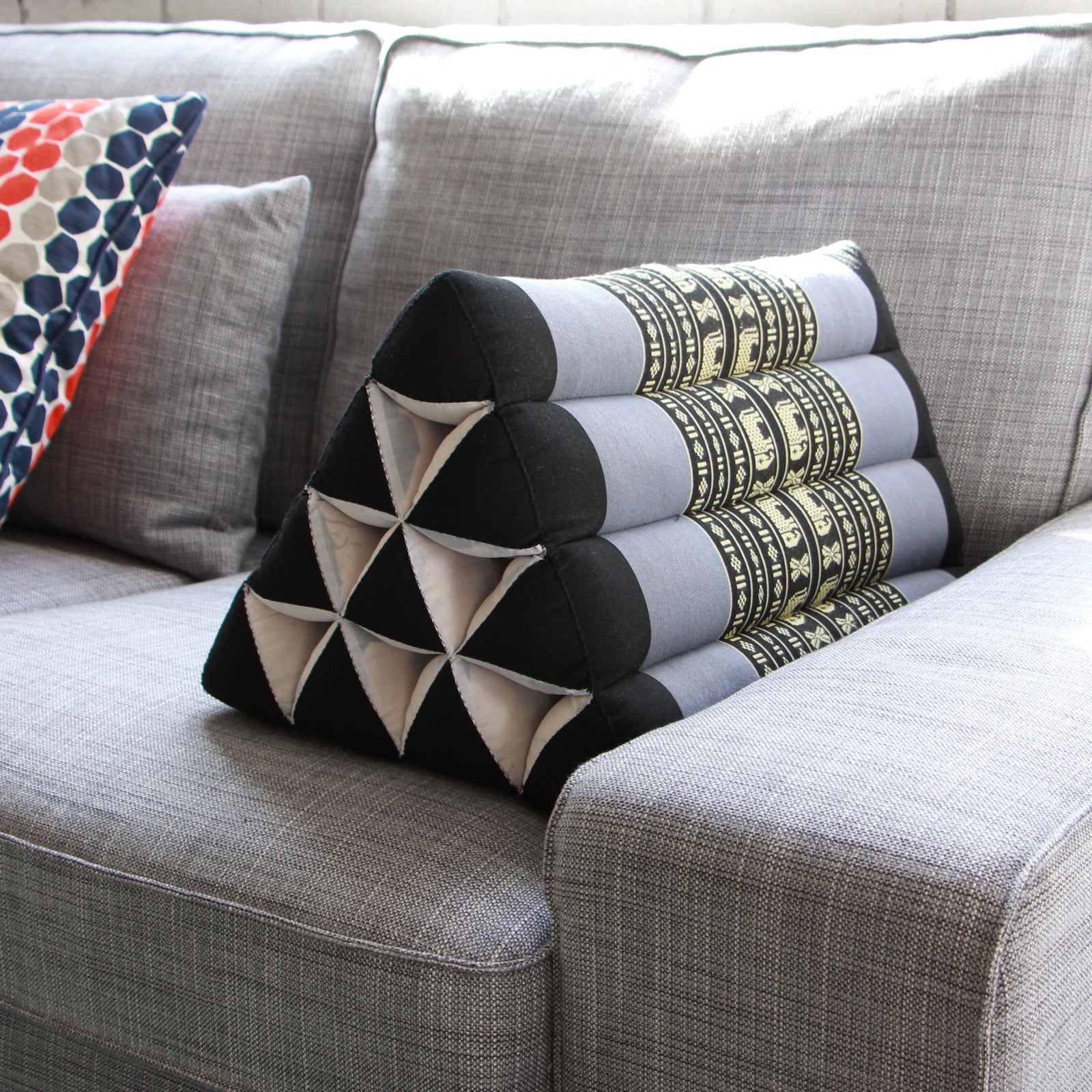 Thai Triangle Free Standing Cushion - Red – Boho Road Trip
