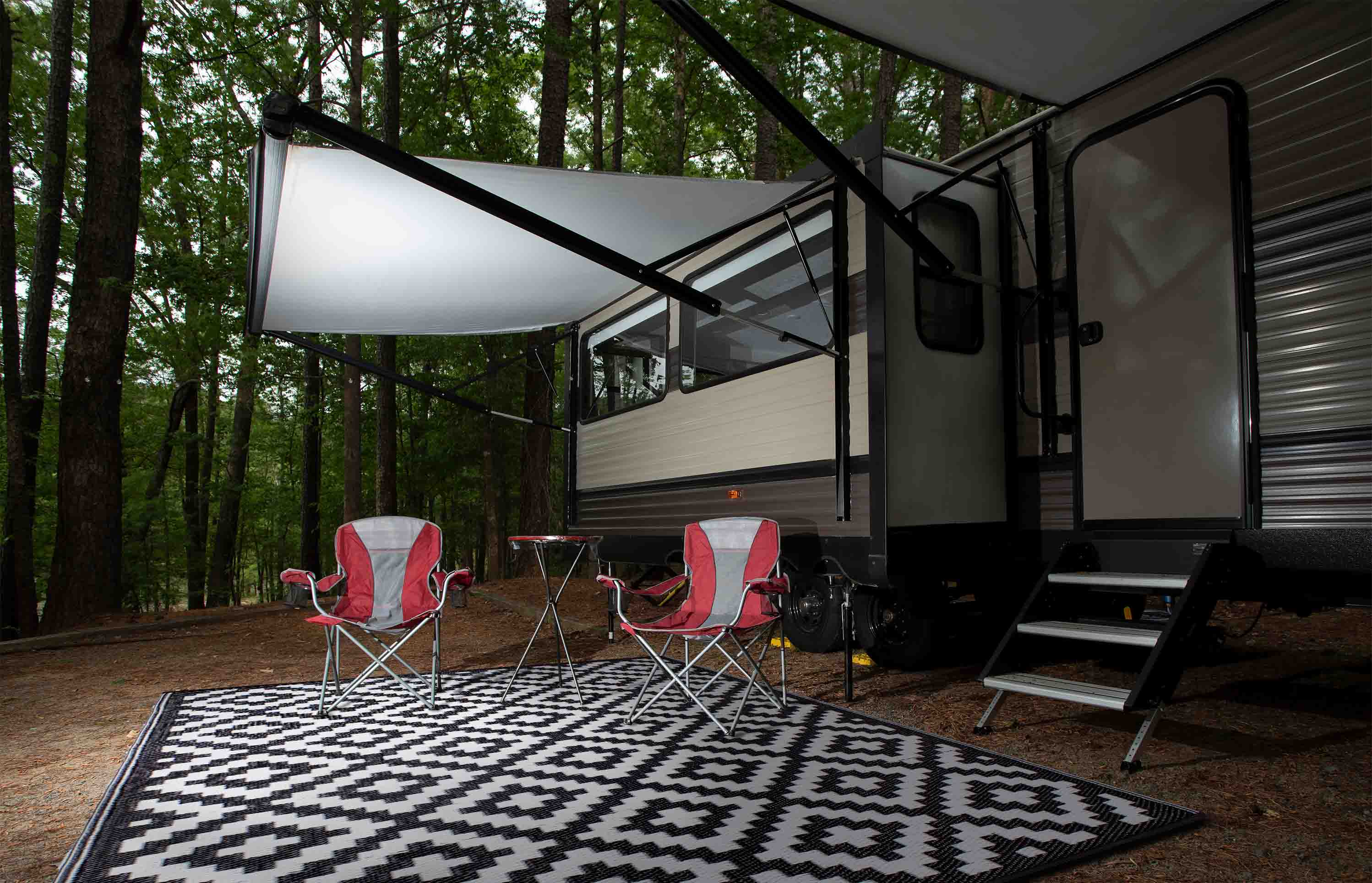 Shop Aztec Black Recycled-Plastic Caravan Camping Mat Online in ...